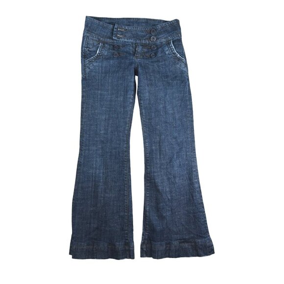 STS | Jeans | Sts Jeans Dark Blue Bellbottom Wide Flare Y2k Jeans Low ...